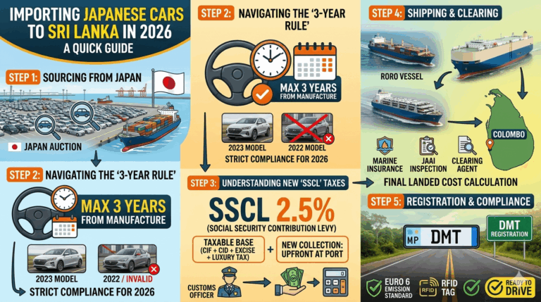 Sri Lanka Car Import Rules 2026 Explained - Qualitex Trading Co. Ltd.