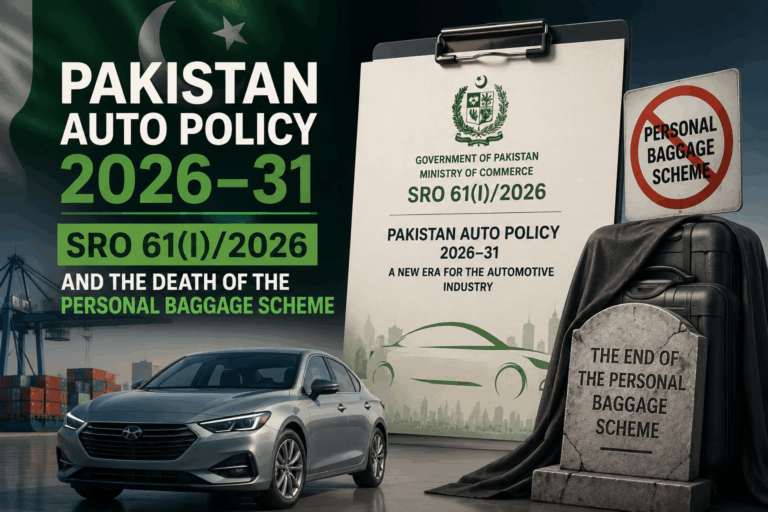 Pakistan Car Import Rules 2026: SRO 61 & Hybrid Tax Update - Qualitex ...